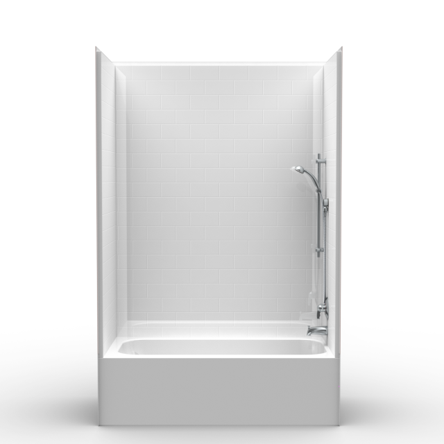 Extra Tall Tub Shower 60×30 with Subway Tile Finish