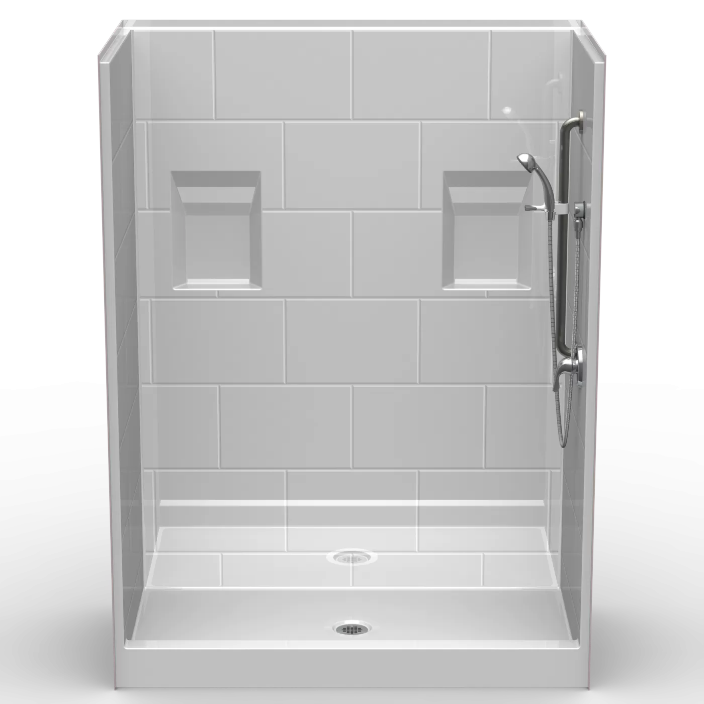Easy Step Shower 60x38 with Subway Tile | LG